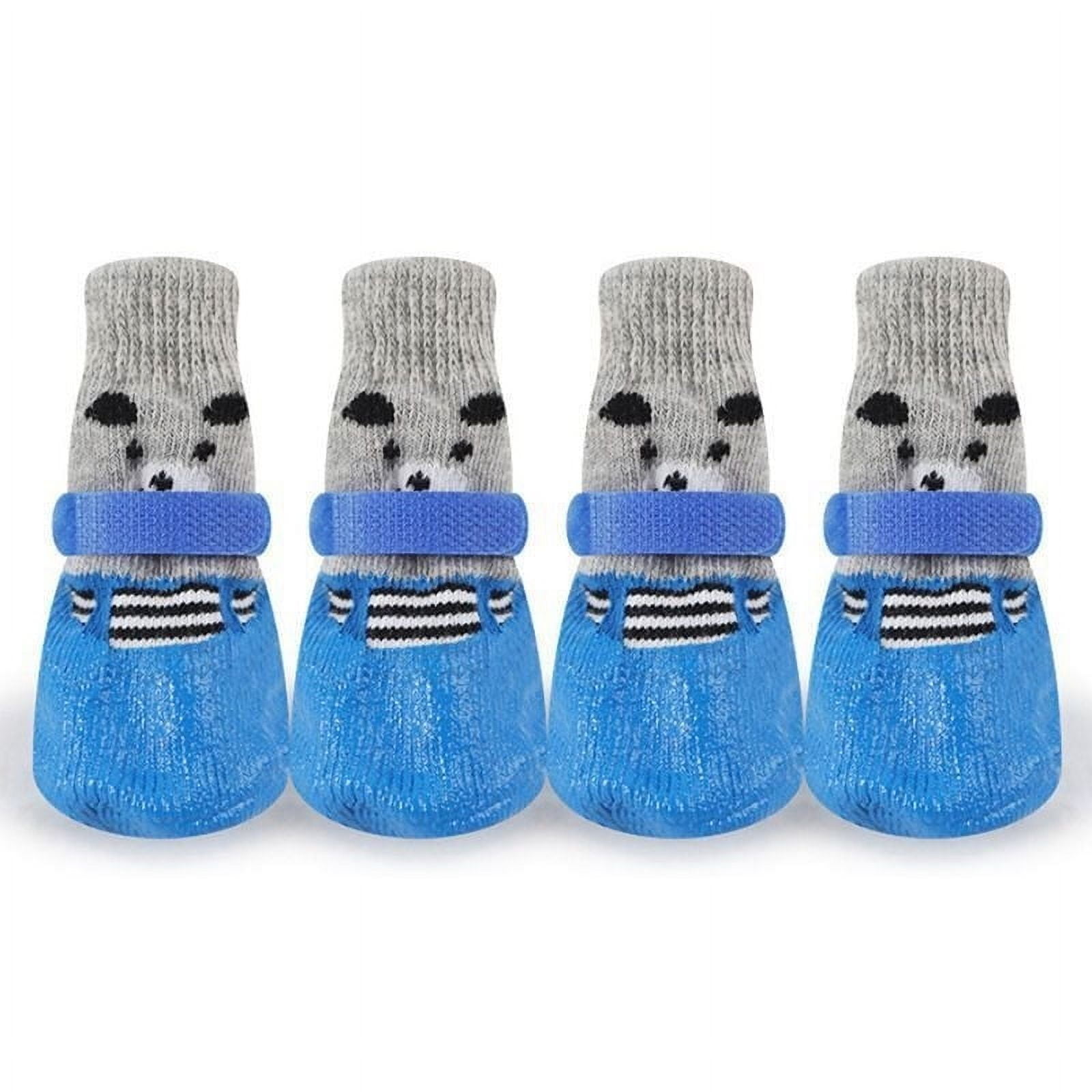 Kumdkd Small Dog Shoes - Knit Rubber-Soled Booties with Anti-Slip Bumps ...