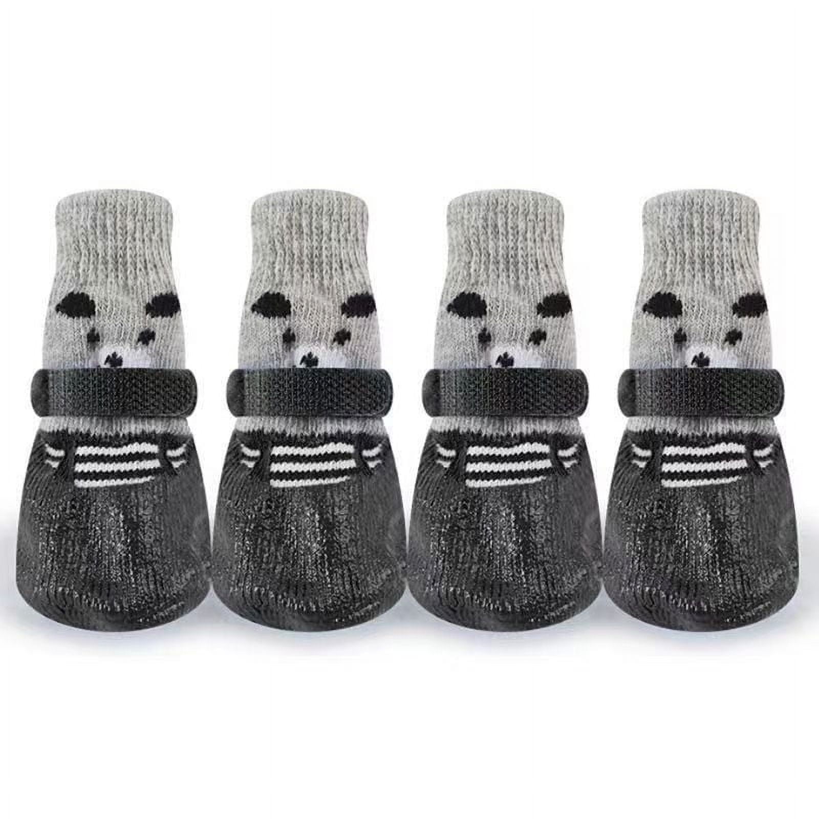 Kumdkd Small Dog Shoes - Knit Rubber-Soled Booties with Anti-Slip Bumps ...