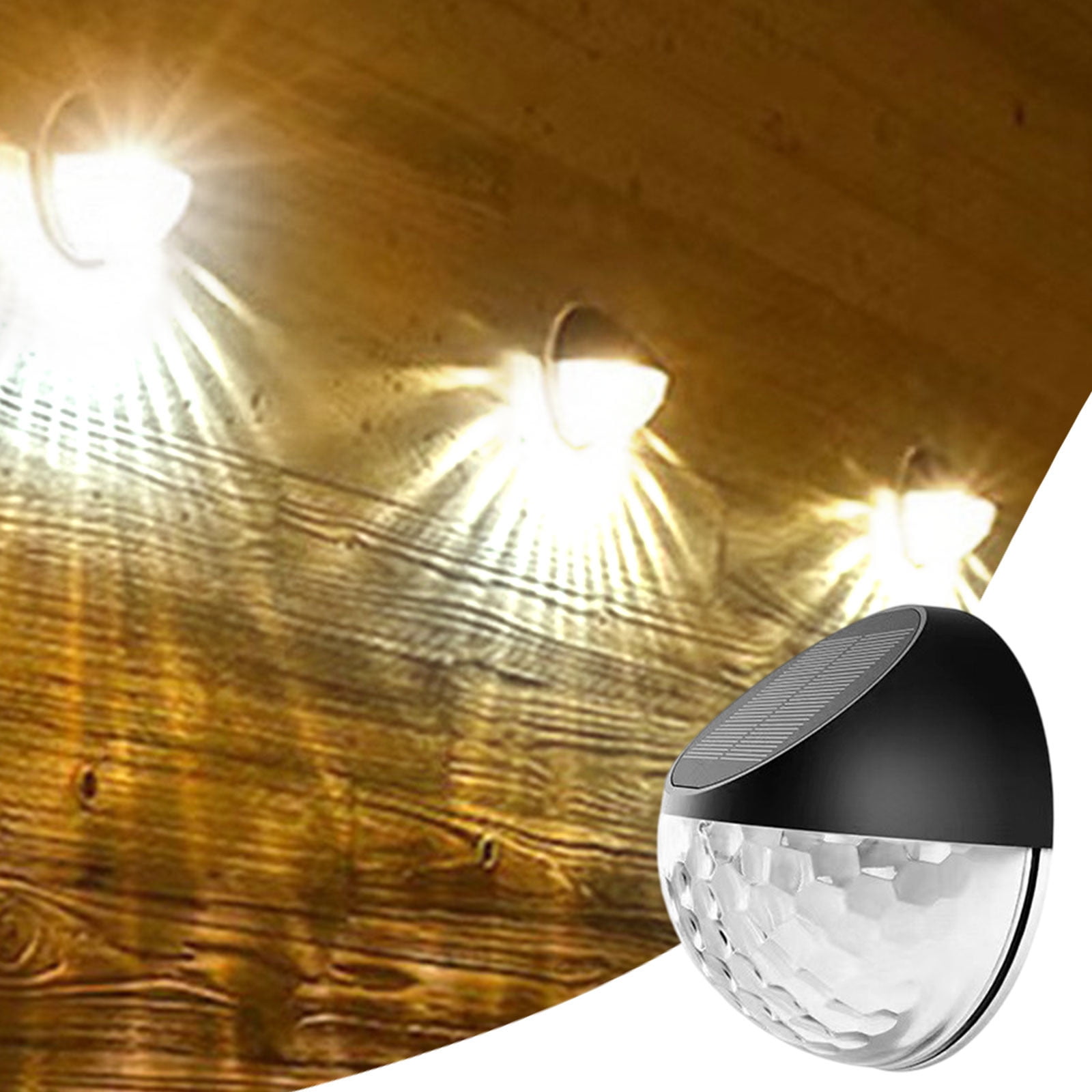 Kumdkd Solar Fence Lights Outdoor, RGB Solar Wall Lights, IP65 ...