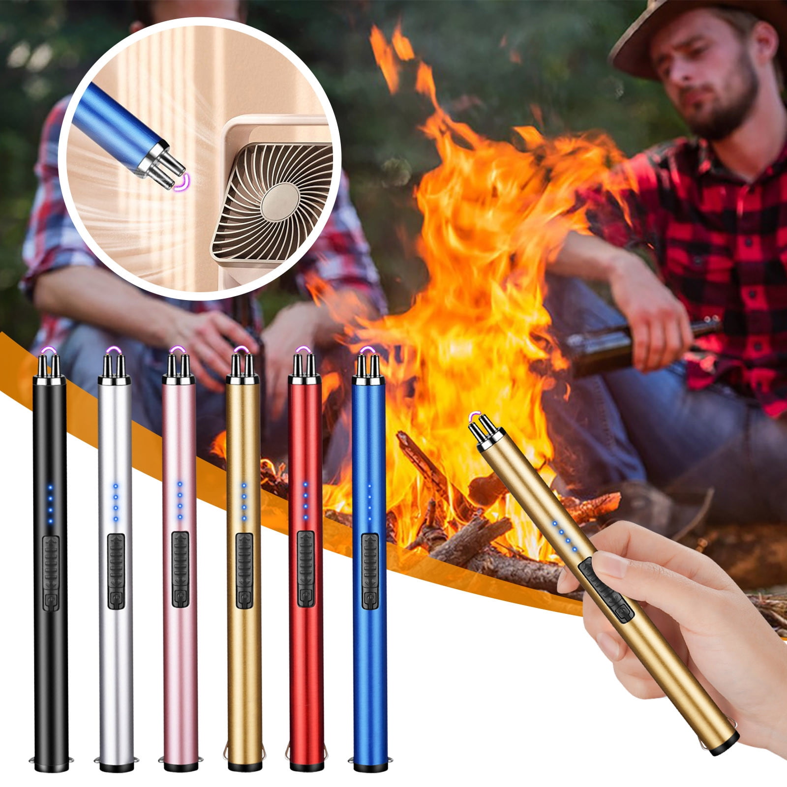 Kumdkd USB Rechargeable Windproof Electronic Lighter – Flameless Arc ...