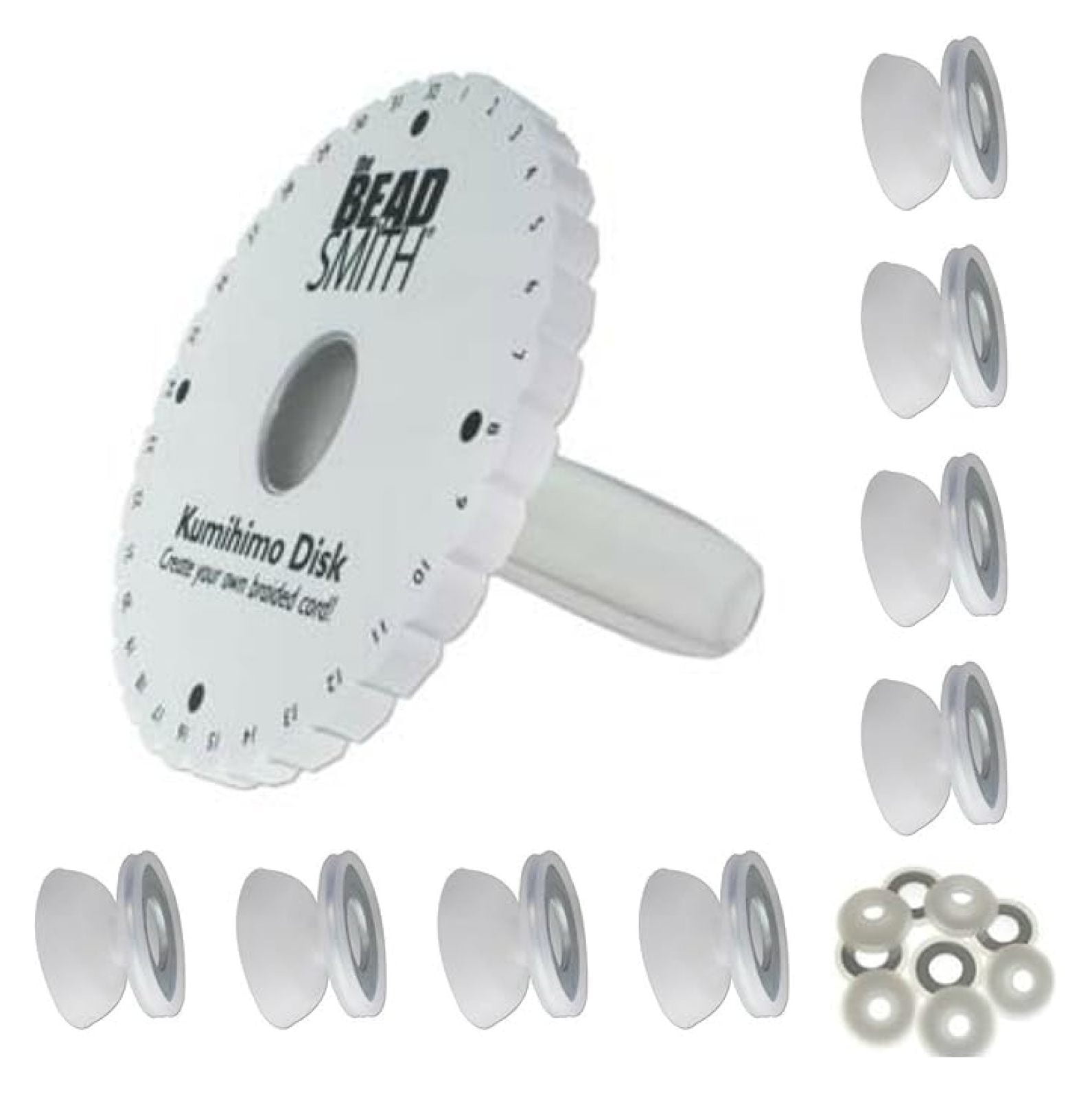 Kumihimo Disk & Handle Set - 6 Inch Kumihimo Board with Clear Ergonomic ...