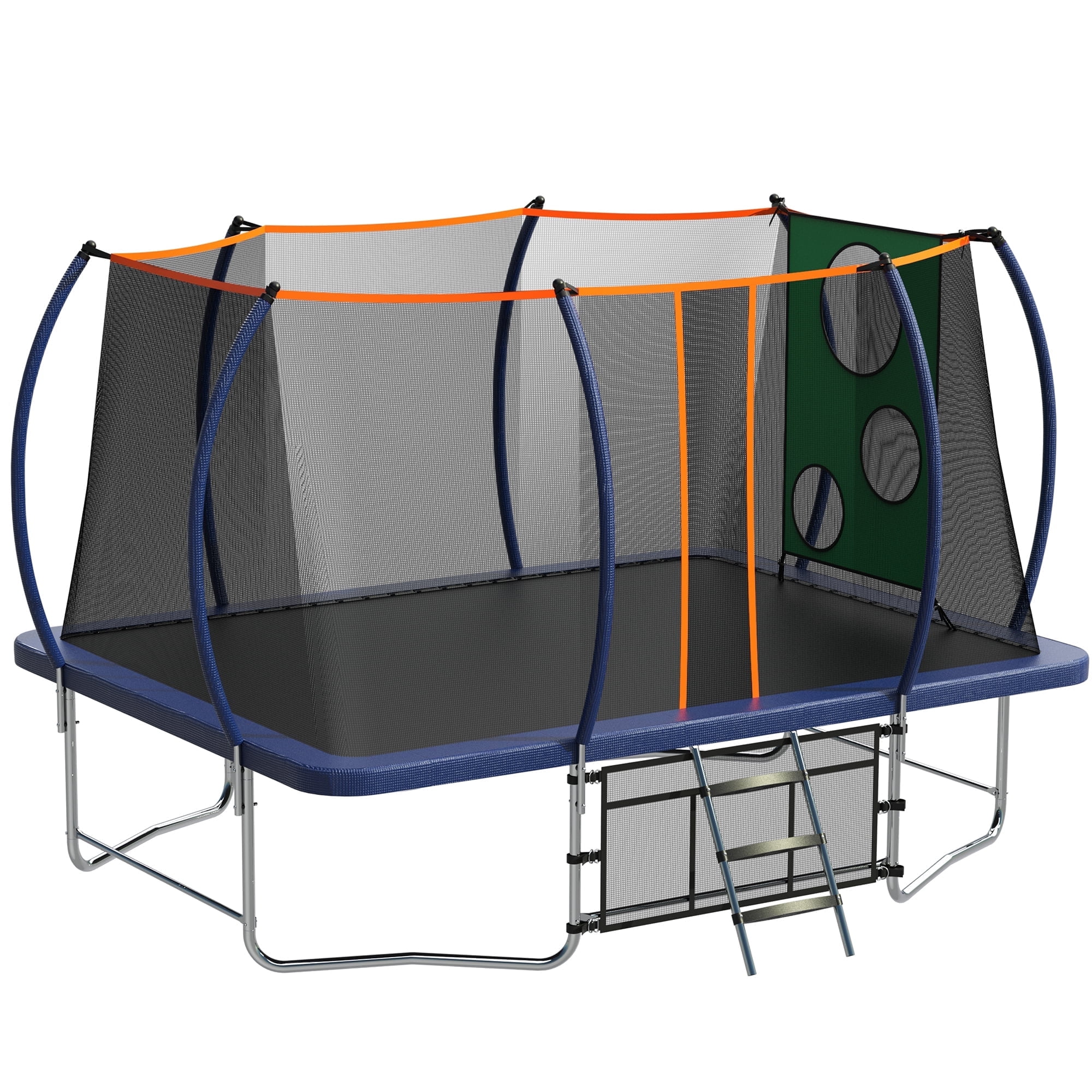 Kumix Rectangle Trampolines 8FT x 14FT, 1760lbs Trampoline for Adults ...