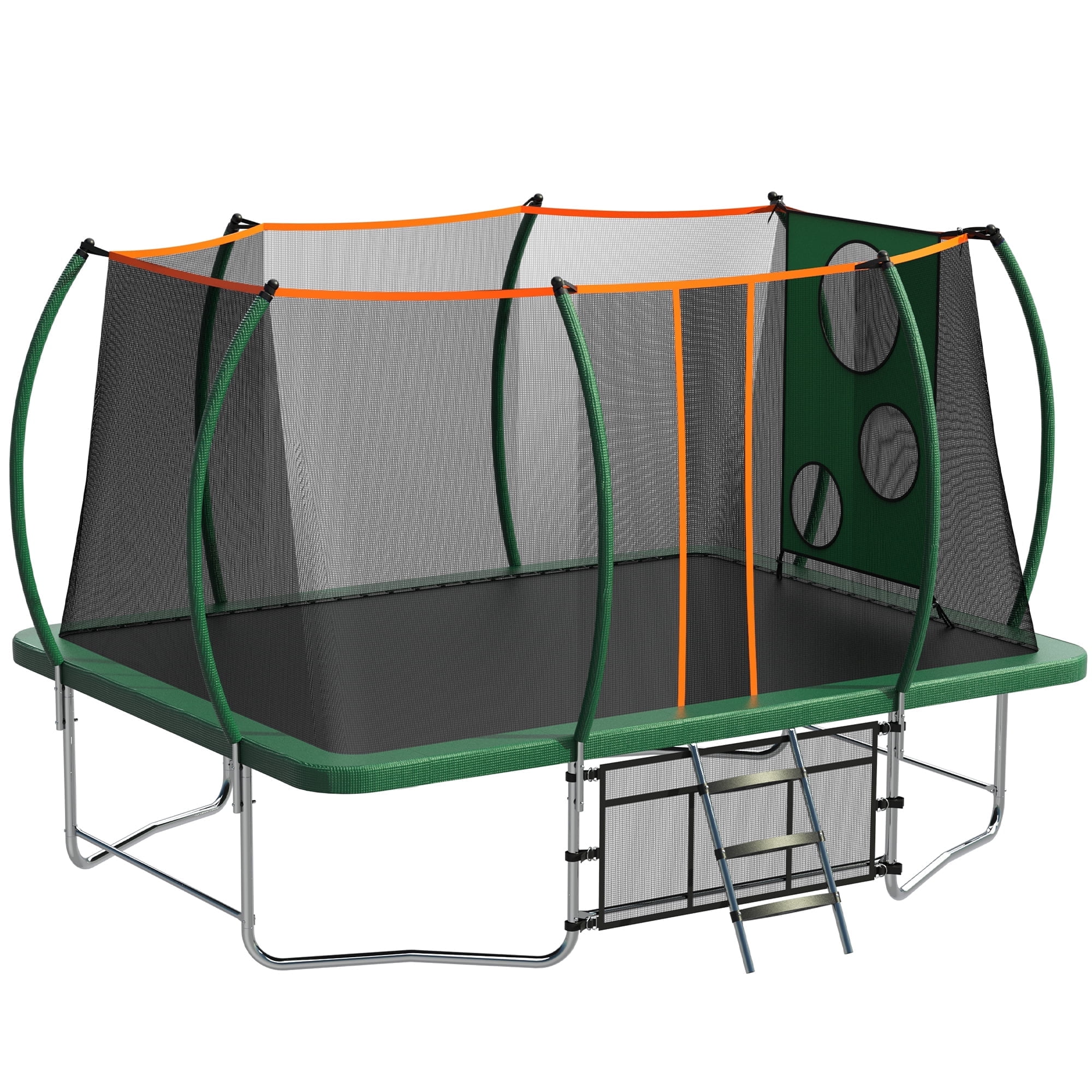 Kumix 8FT x 14FT Rectangle Trampoline, 1760lbs Capacity, with Safety ...
