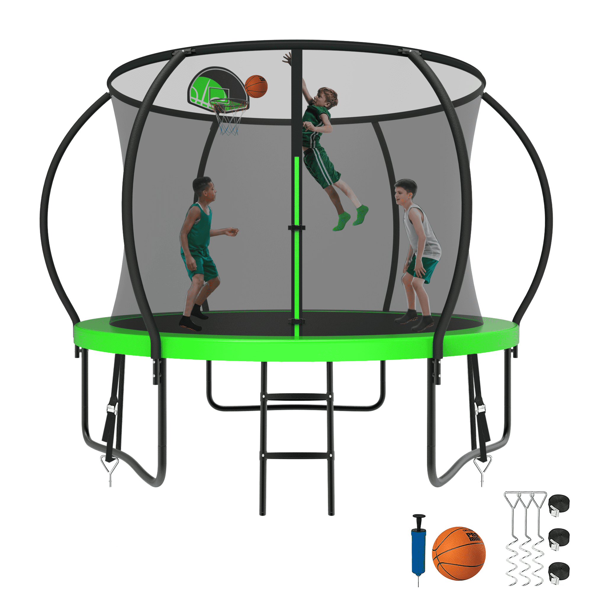 Kumix Trampoline 10FT, 1000LBS Capacity for 3-4 Kids, Trampoline for ...