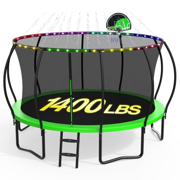 Springfree Compact Oval Trampoline 8x11ft for Kids with FlexiNet ...