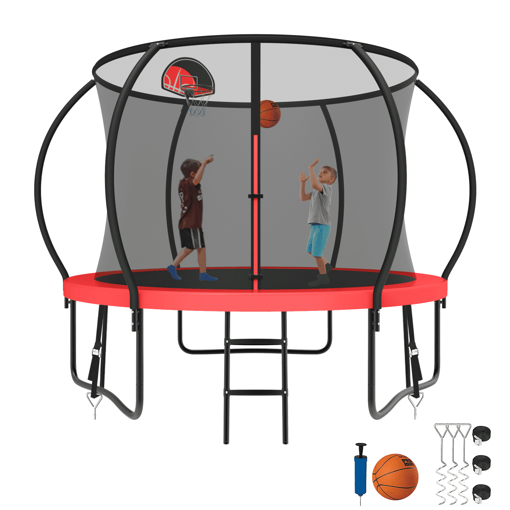 Kumix Trampoline 8FT 800LBS Trampoline for 2-3 Kids, Recreational ...