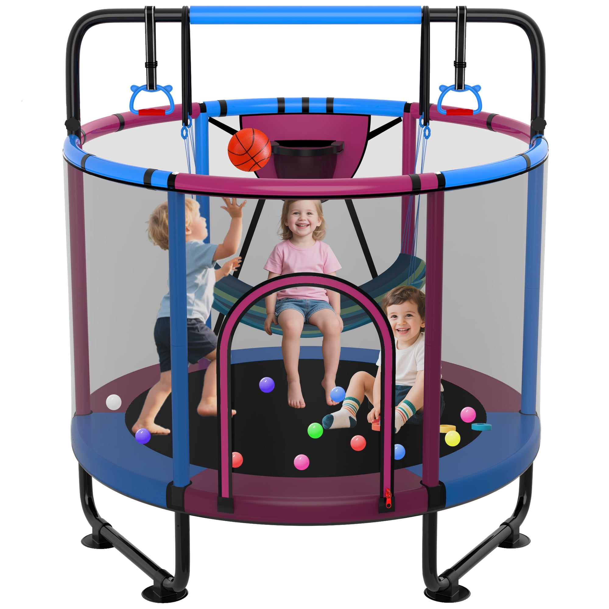 Kumix Trampoline for Kids, 54'' Toddler Trampoline with Enclosure ...