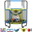 Gymax Indoor Toddler 5FT Trampoline - High Enclosed, Little Trainer ...