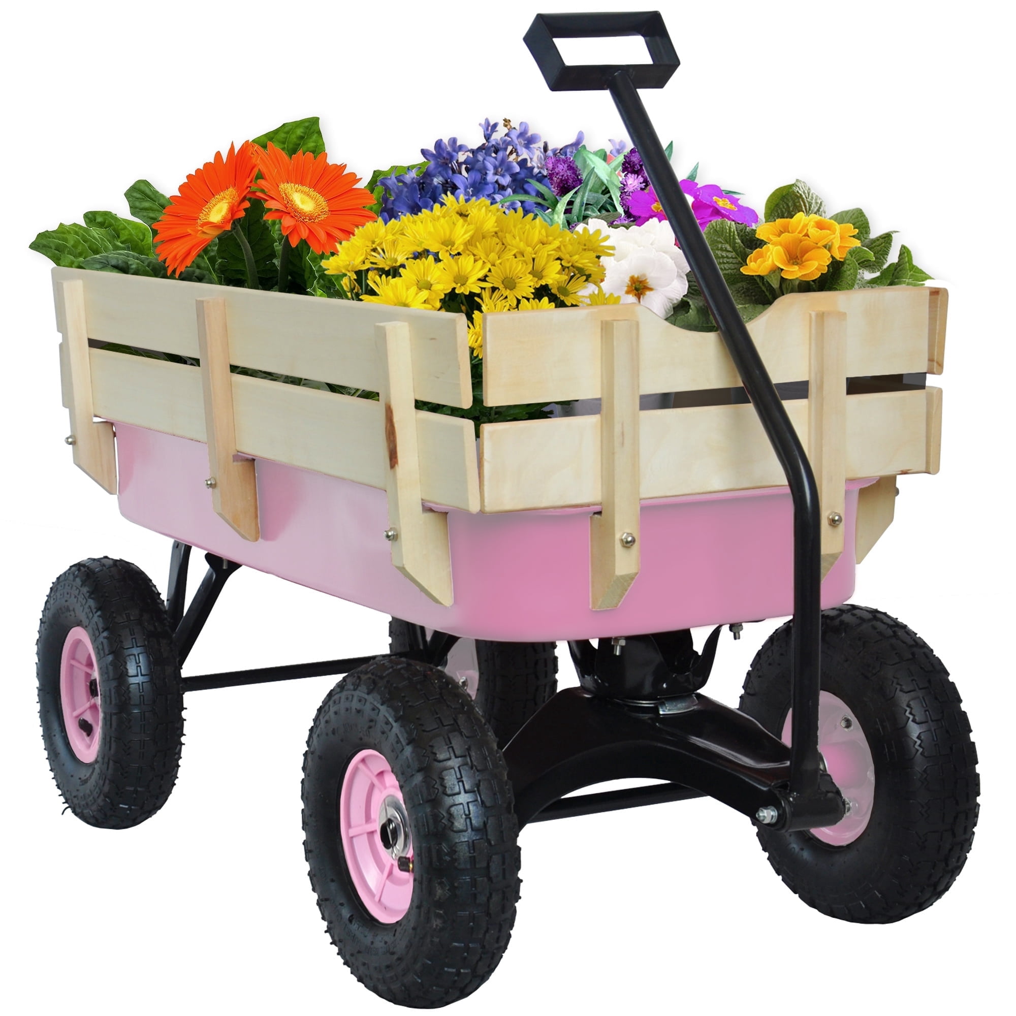 Kumix Wagon Cart for Kids, Heavy Duty Utility Wagon with 10'' Air Tires ...