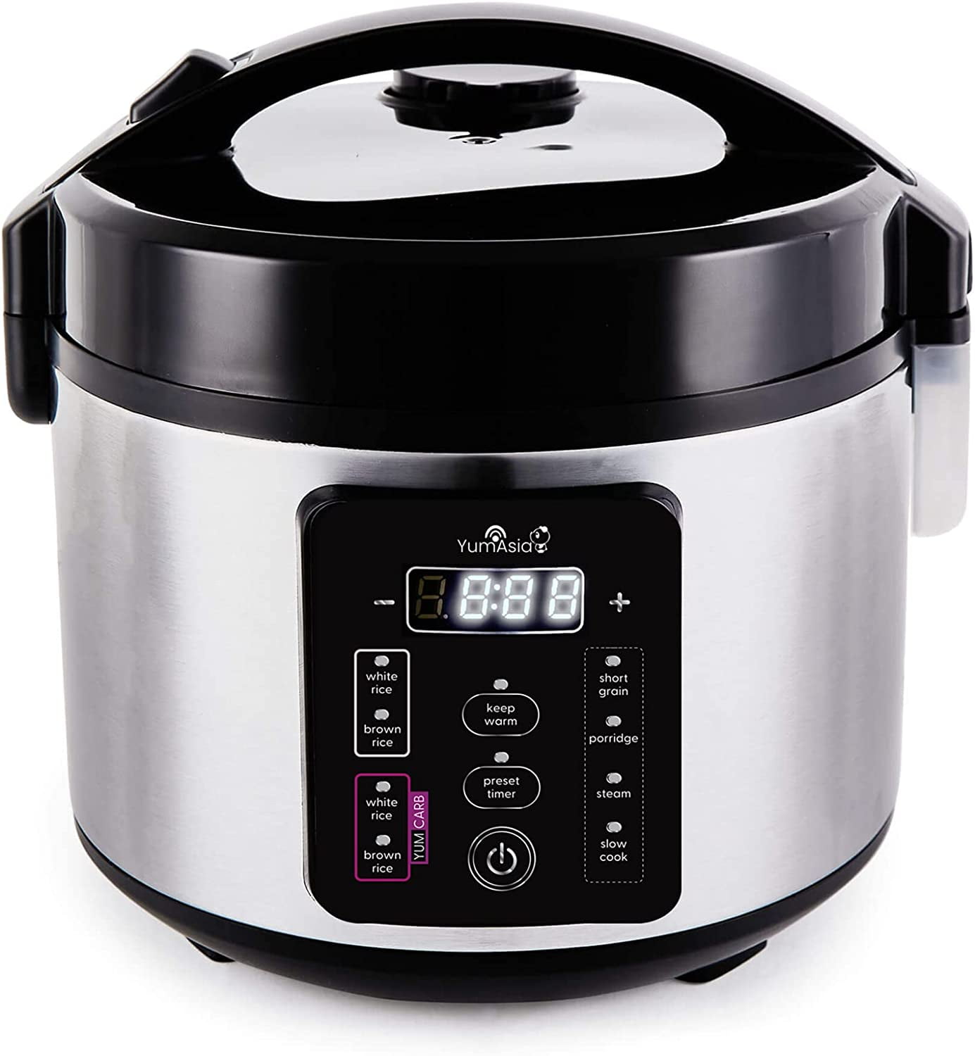 Kumo YumCarb Rice Cooker with Ceramic Bowl and Advanced Fuzzy Logic, (5 ...