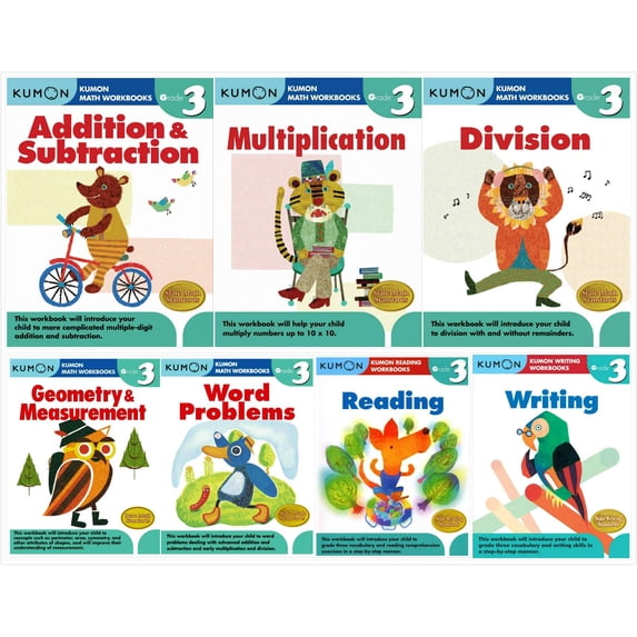 Kumon Grade 3 Complete Set (7 Workbooks) - Addition&Subtraction ...