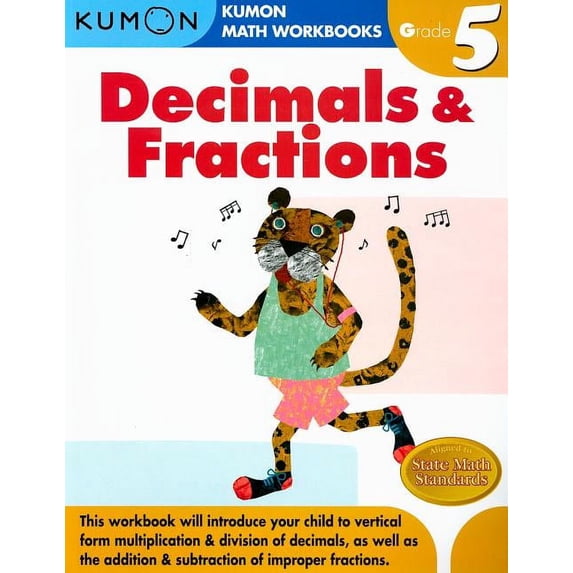 Kumon, Math Workbooks, Decimals & Fractions, Grade 5, Paperback ...