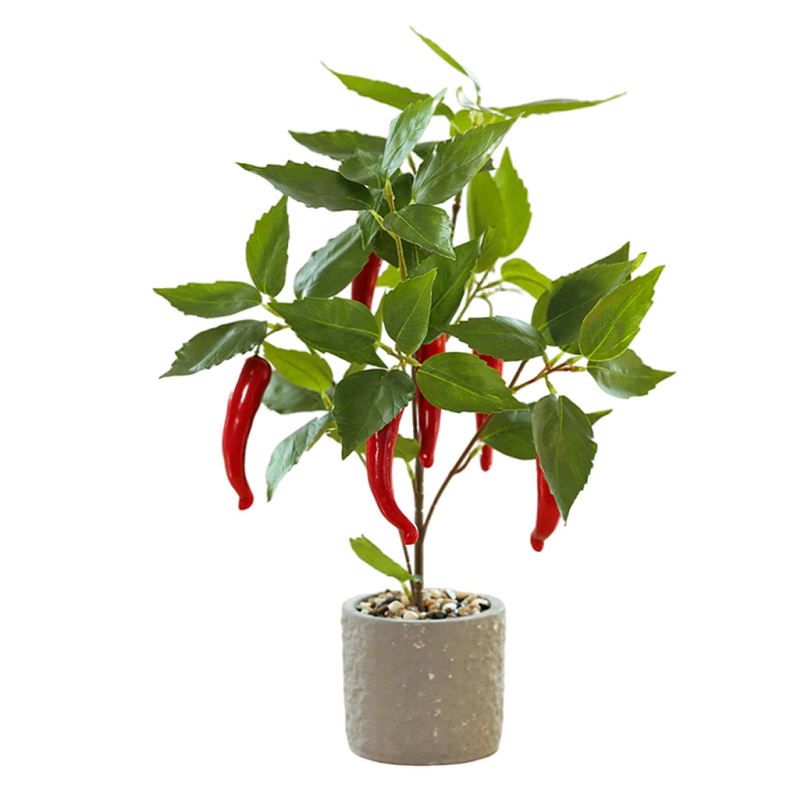 Kumquat/Lemon/Cherry/Chili Fruit Tree Potted Artificial Plants Unique ...