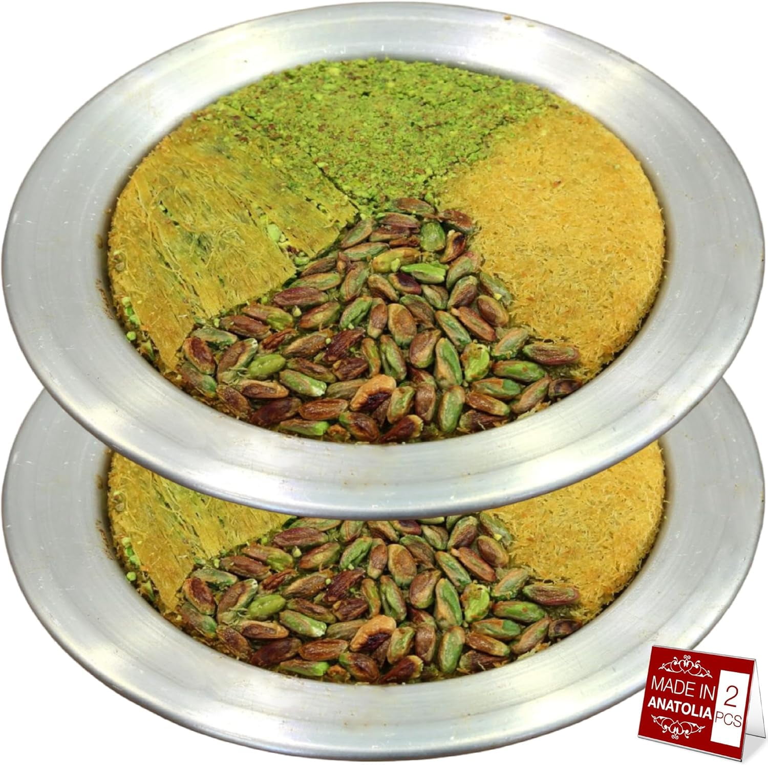 Kunafa Serving Plate for Shredded Kadaifi, Aluminum Pan for Baking and ...