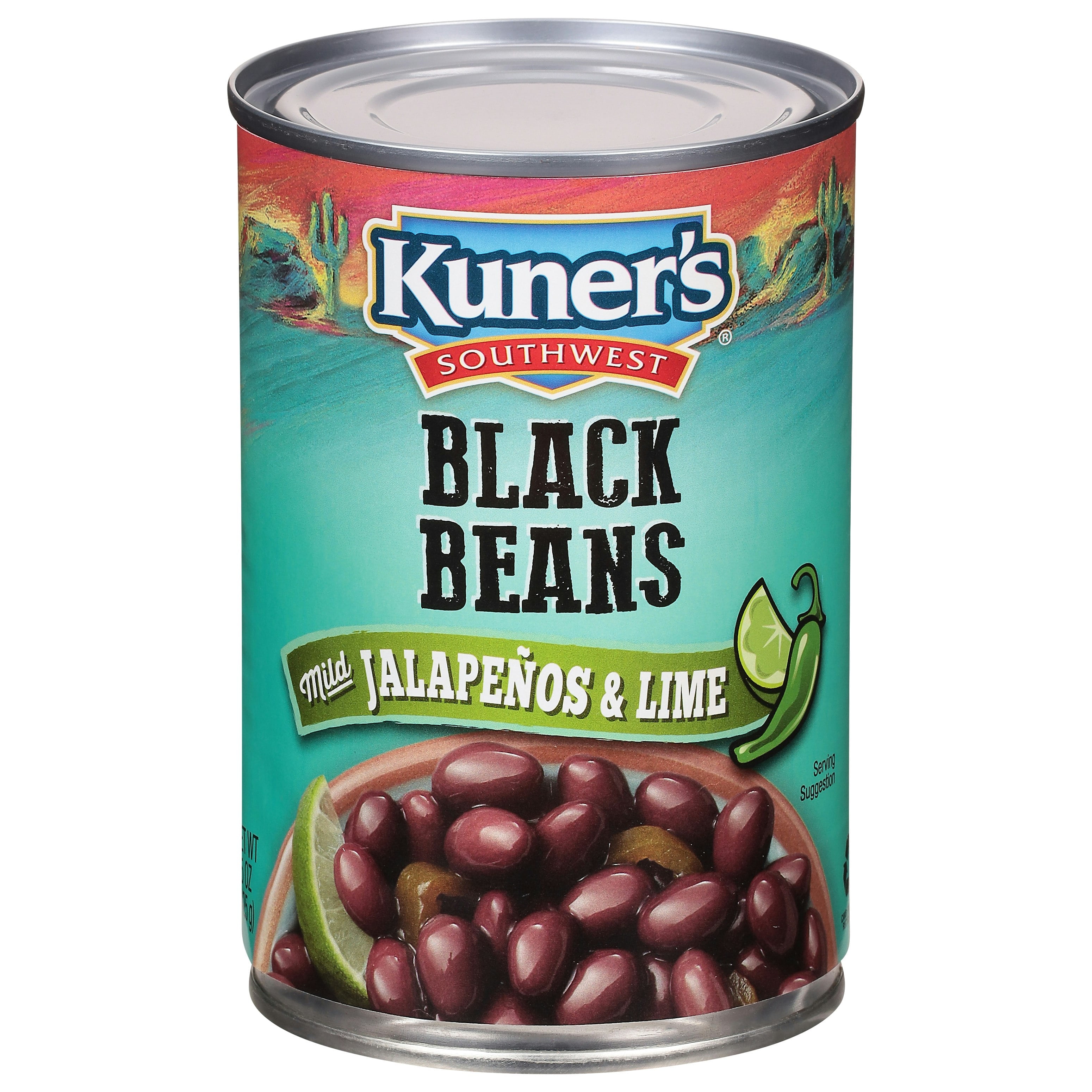 Kuner's Jalapeno Black Beans 15 oz (Pack of 12) - Walmart.com