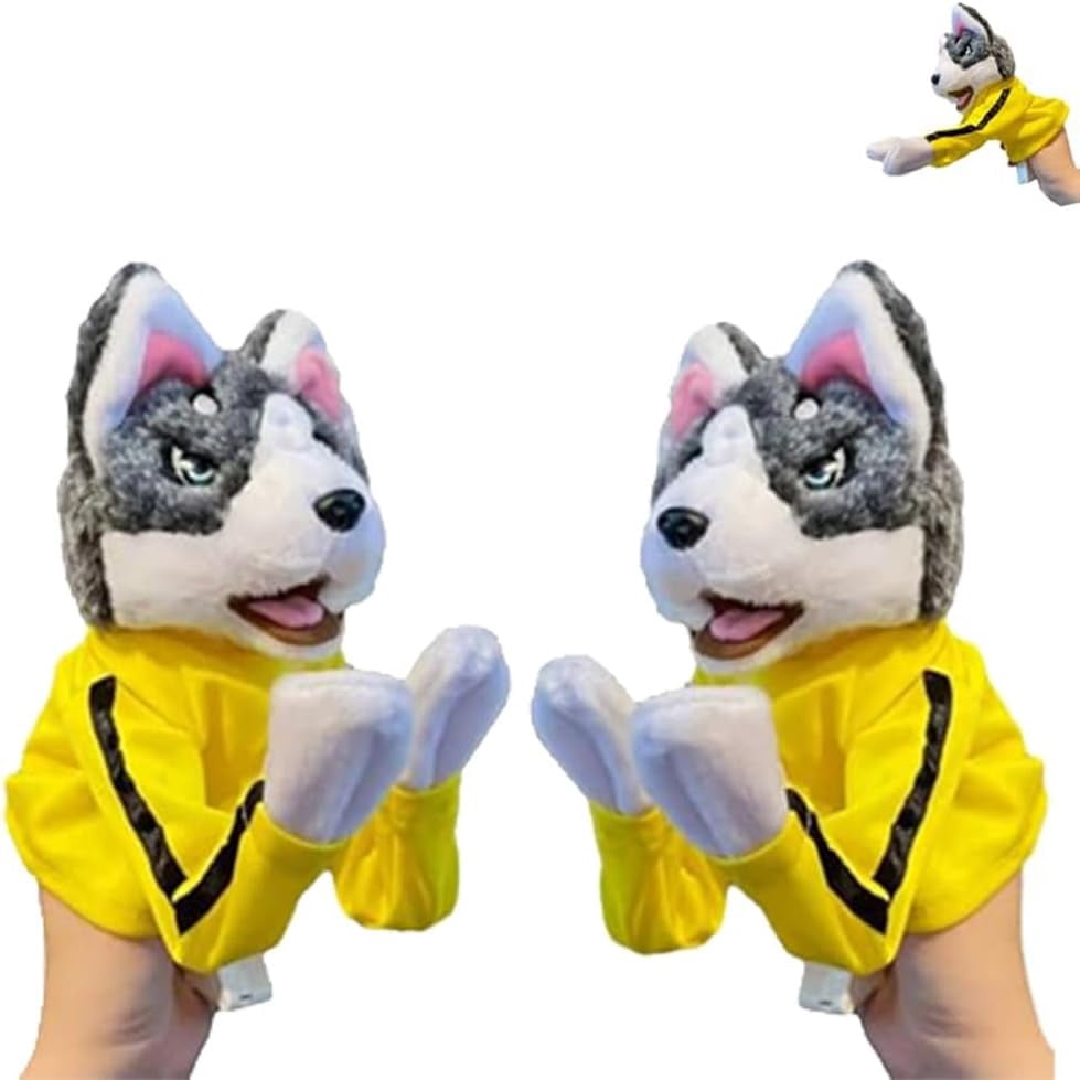 Kung Fu Animal Toy Husky Gloves Doll Children's Game Plush Toys, Fun ...