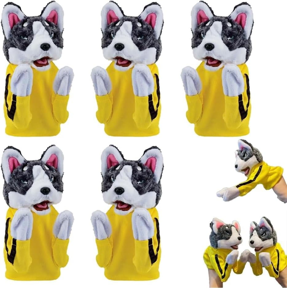Kung Fu Animal Toy Husky Gloves Doll Children's Game Plush Toys, Kids ...