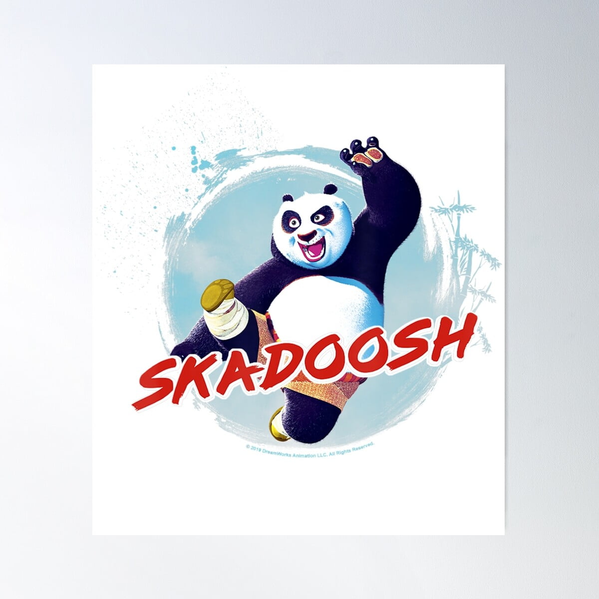 Kung Fu Bear Po Skadoosh Action Pose Poster Wall Art, Modern Wall Decor ...