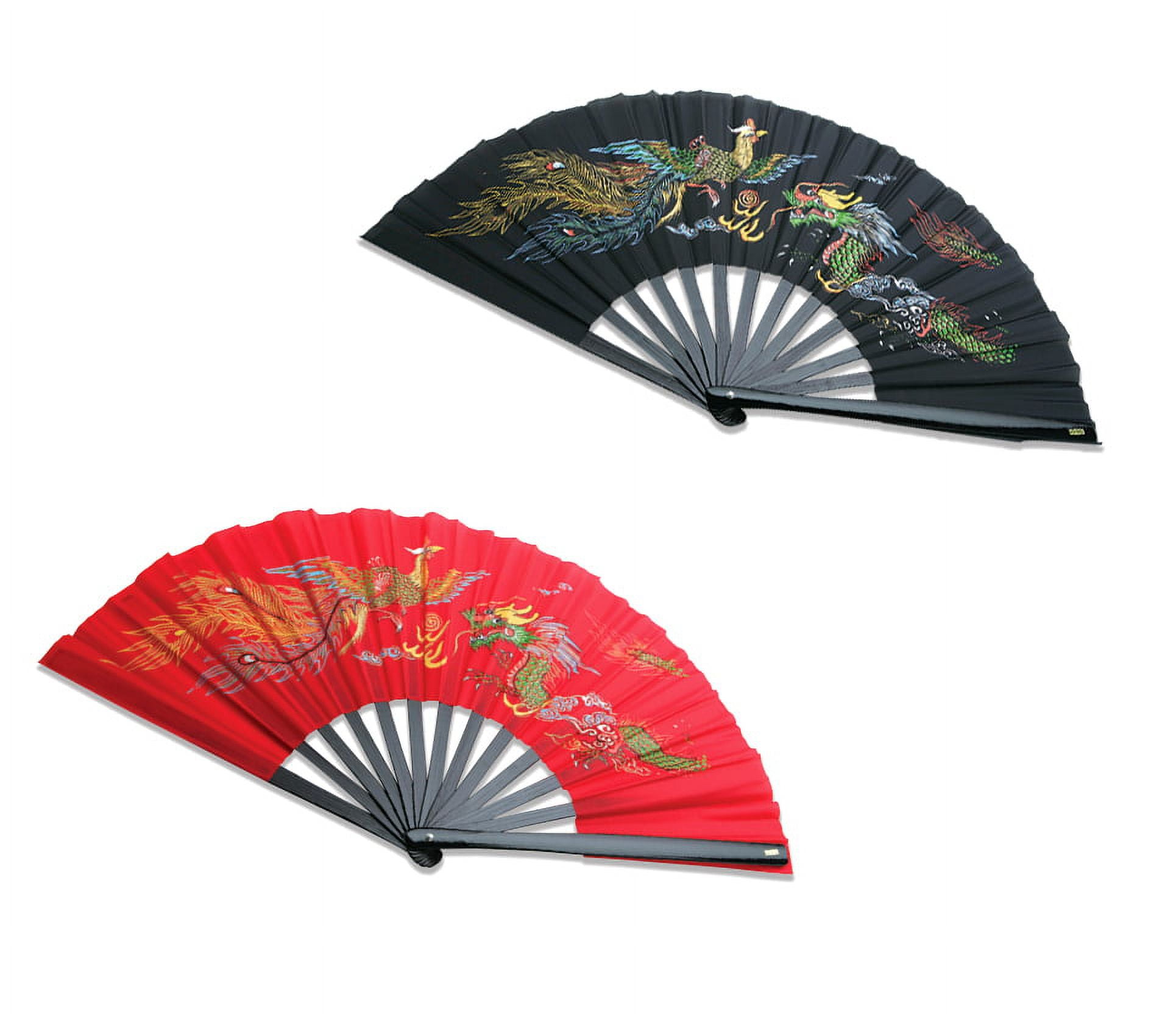 Kung Fu Fans Tai Chi Handheld Folding Bamboo Hand Fan Practice Training ...