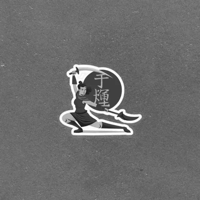 Kung Fu Girl Dancer Sticker For Martial Arts Enthusiastsphone Decal ...