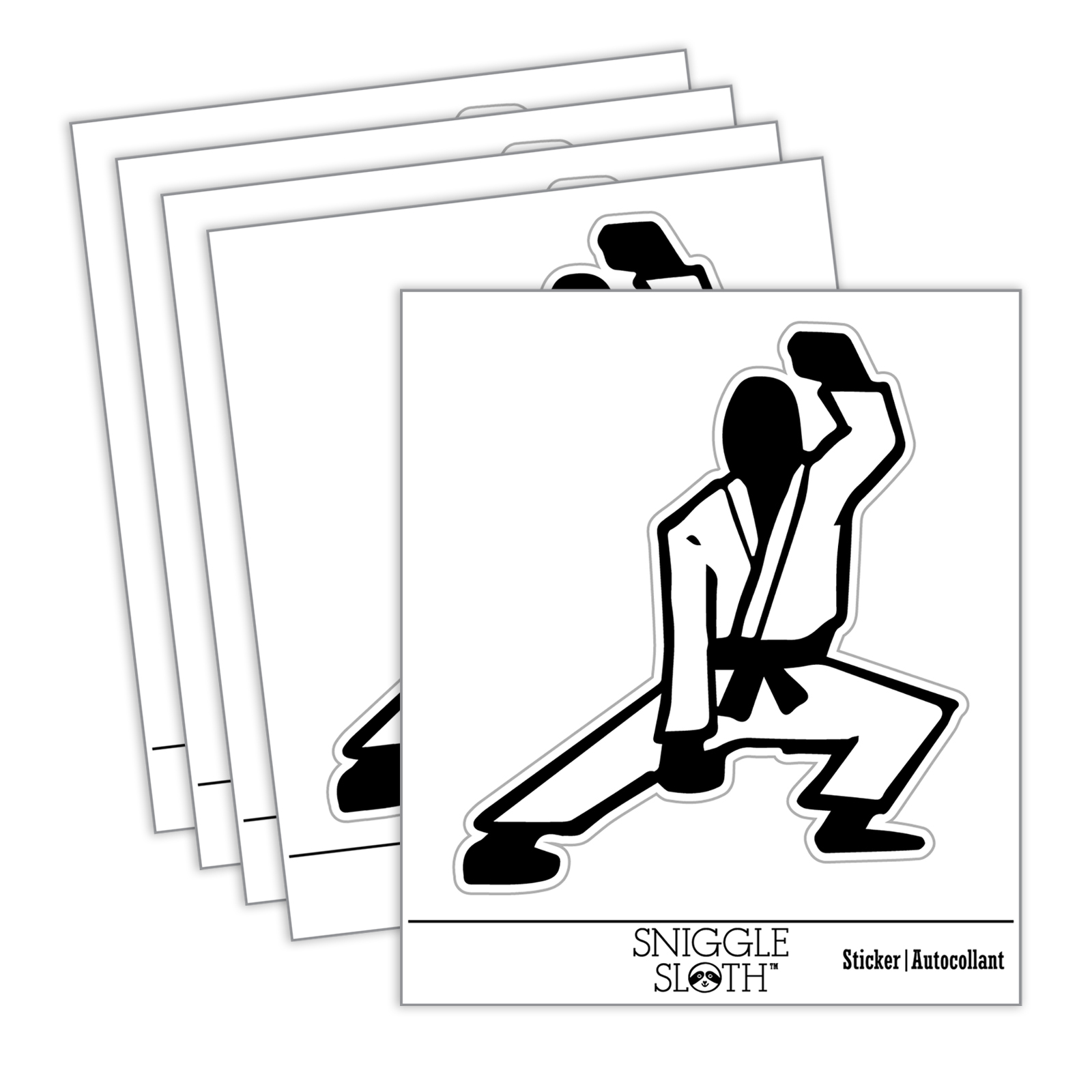 Kung Fu Martial Arts Crouch Stance Karate Gi Car Window Bumper Water ...