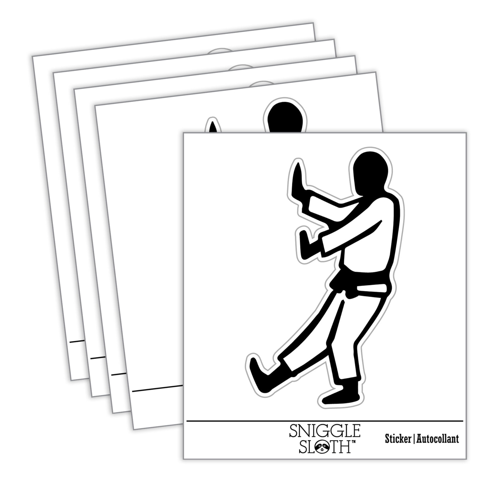 Kung Fu Martial Arts Tai Chi Stance Karate Gi Car Window Bumper Water ...