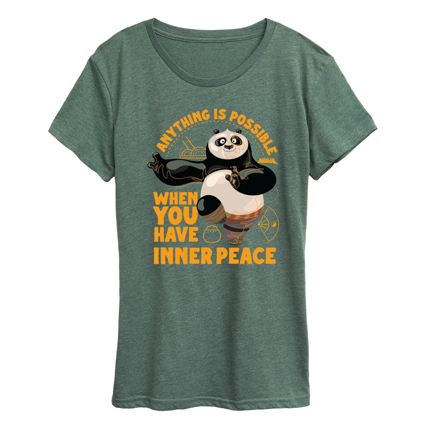 Kung Fu Panda 4 - Inner Peace - Women'S Short Sleeve Graphic T-Shirt ...