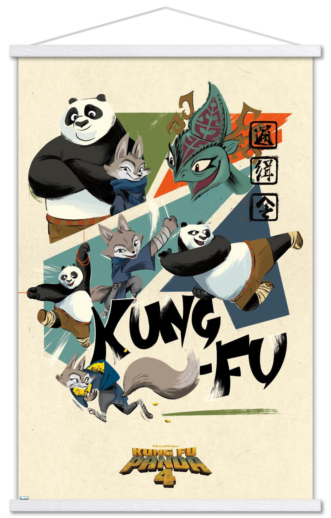 Kung Fu Panda 4 - Kung-Fu Wall Poster with Magnetic Frame, 22.375" x 34 ...