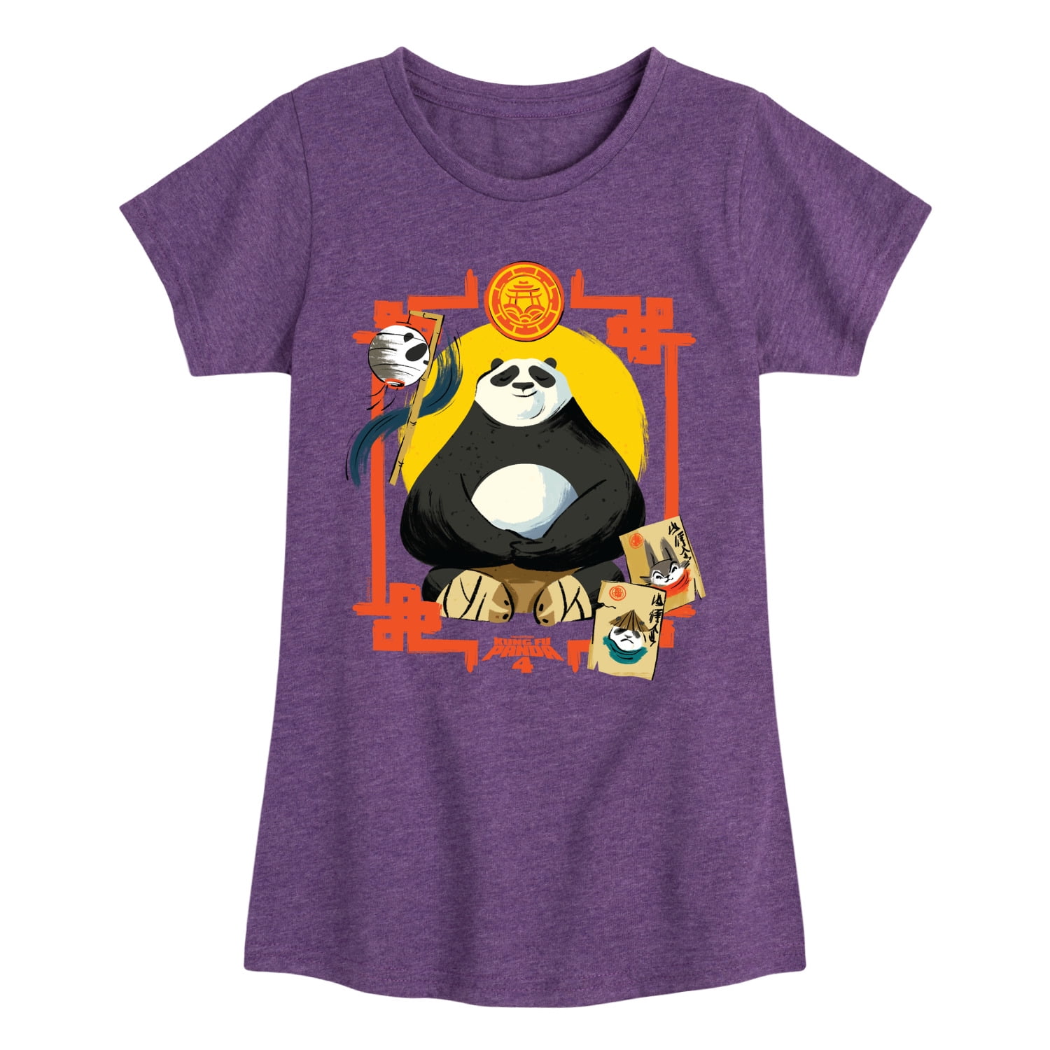 Kung Fu Panda 4 - Po Kung Fu Panda 4 - Girls Fitted Short Sleeve ...