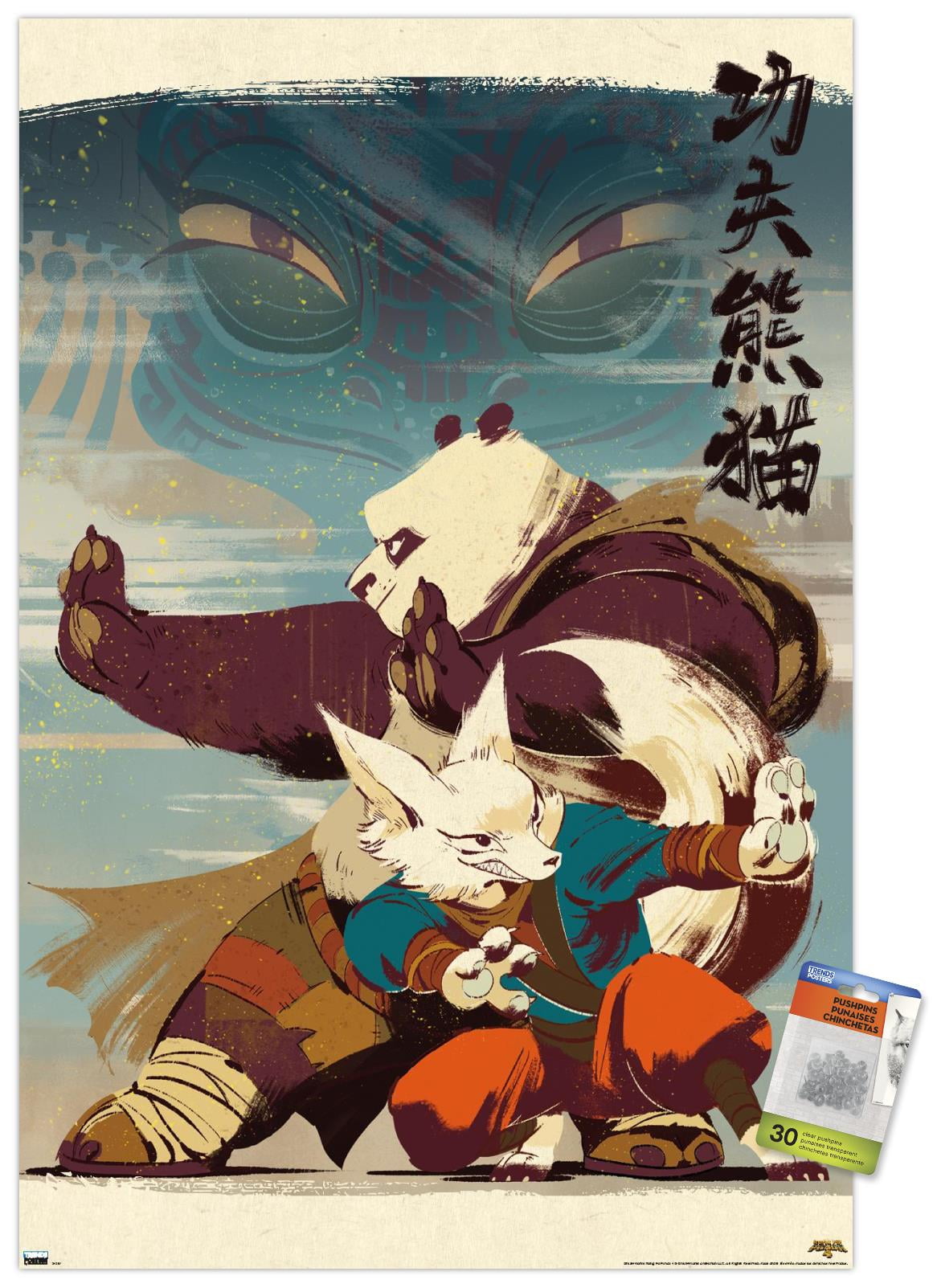 Kung Fu Panda 4 - Pose Wall Poster with Push Pins, 22.375" x 34 ...