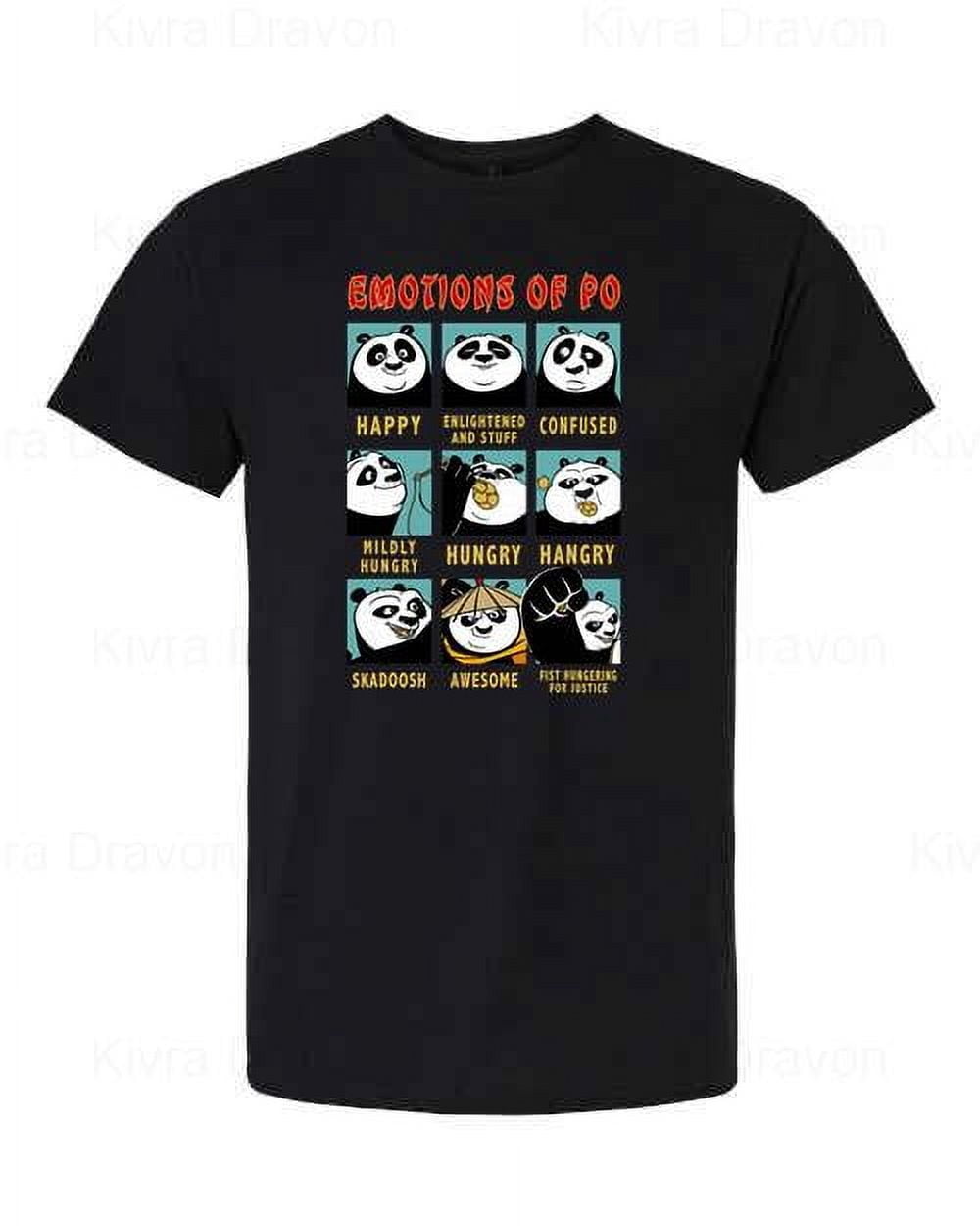 Kung Fu Panda Emotions of Po Dreamworks Cartoon Movie Fan T-Shirt ...