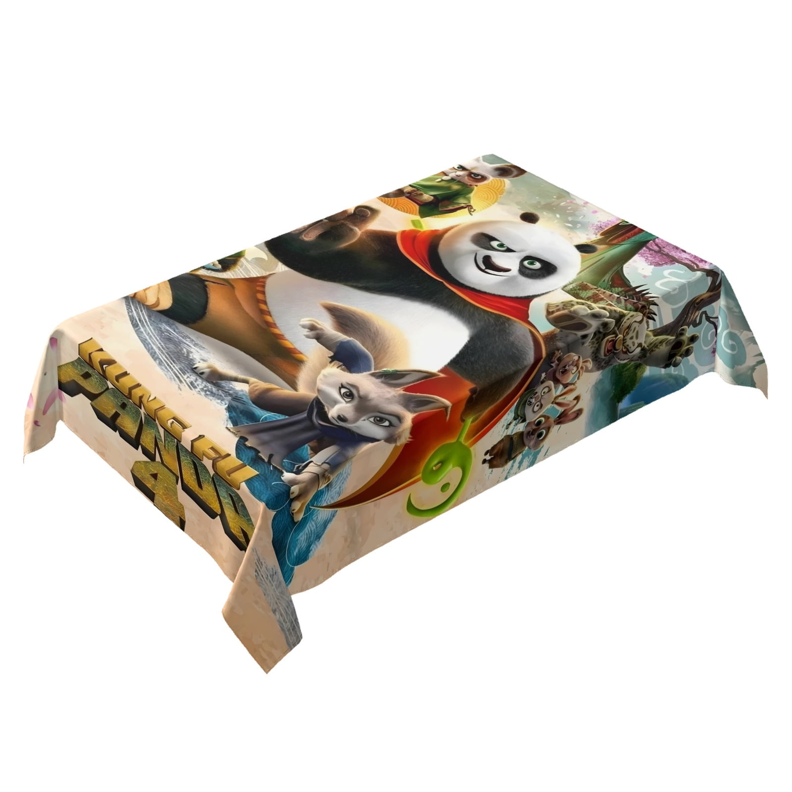 Kung Fu Panda Franchise-theme square tablecloth has an iconic print ...