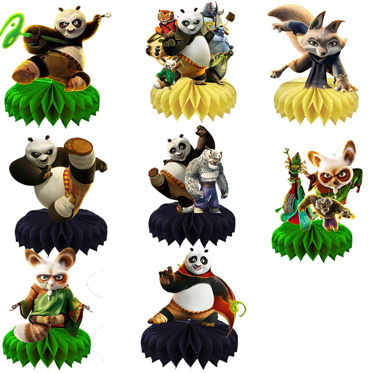 Kung Fu Panda Honeycomb Centerpieces Table Toppers Decorations for ...