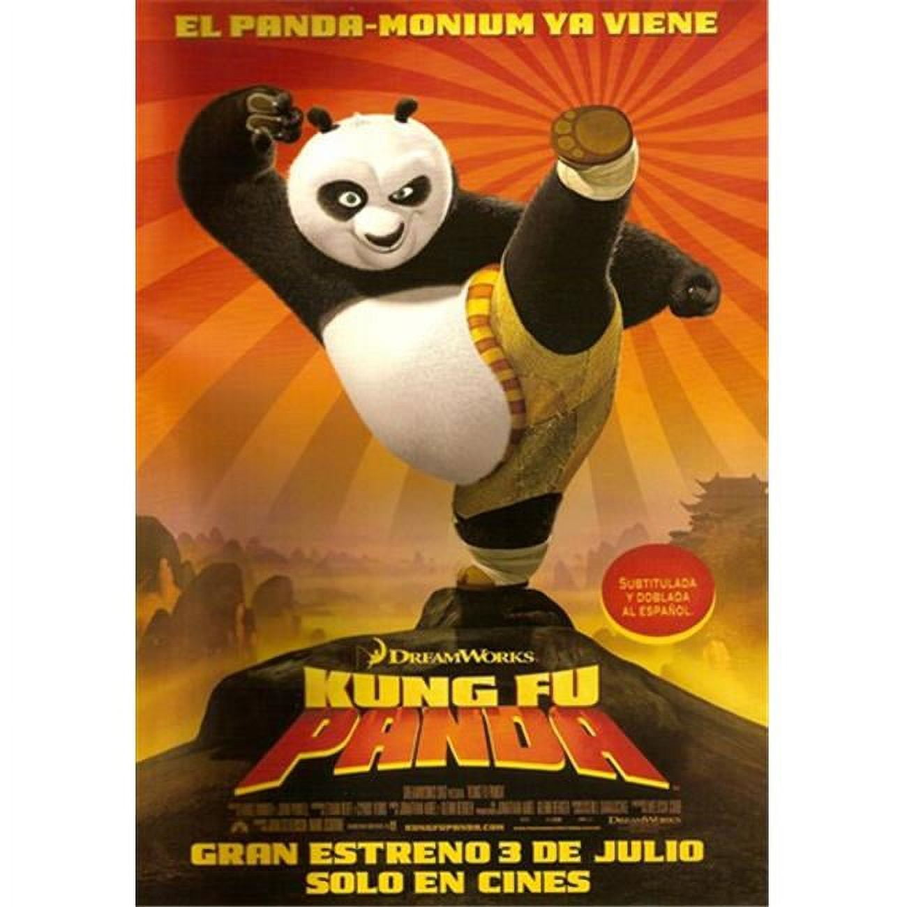 Kung Fu Panda Movie Poster - 11 x 17 in. - Walmart.com