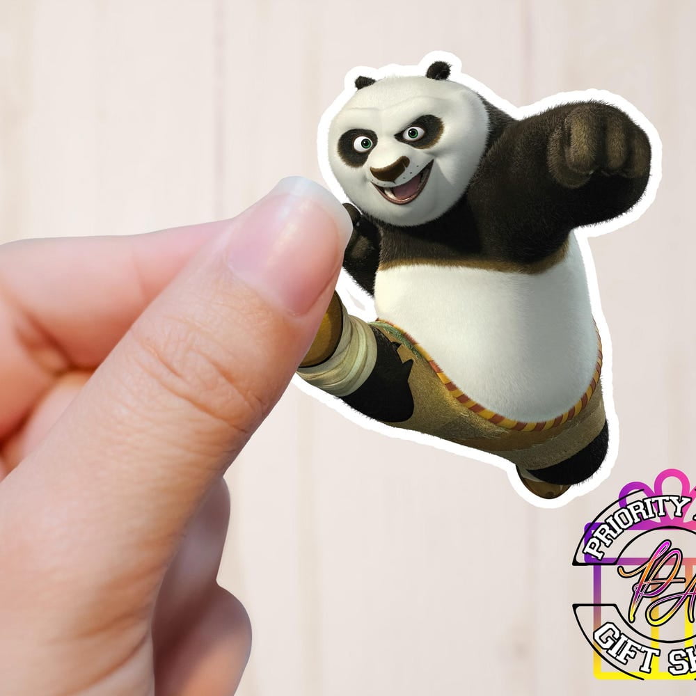 Kung Fu Panda Sticker Easy Peel Waterproof Vinyl Sticker 6 Disney Water ...