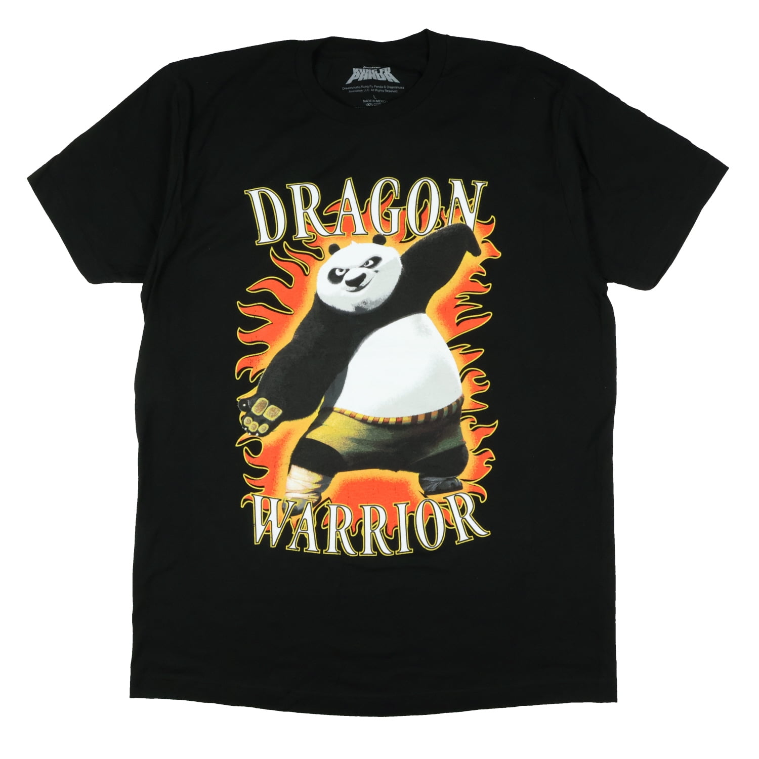 Kung Fu Panda T-Shirt Men's Po Dragon Warrior Adult Short Sleeve Tee ...
