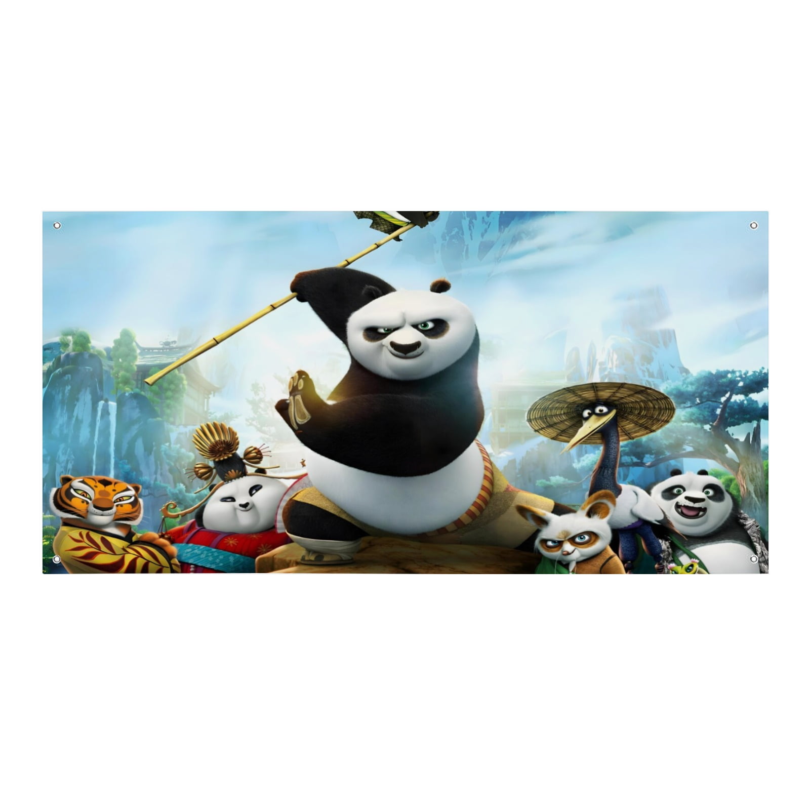 Kung Fu Panda-Theme Backdrops Banner Birthday Party Decor Supplies ...
