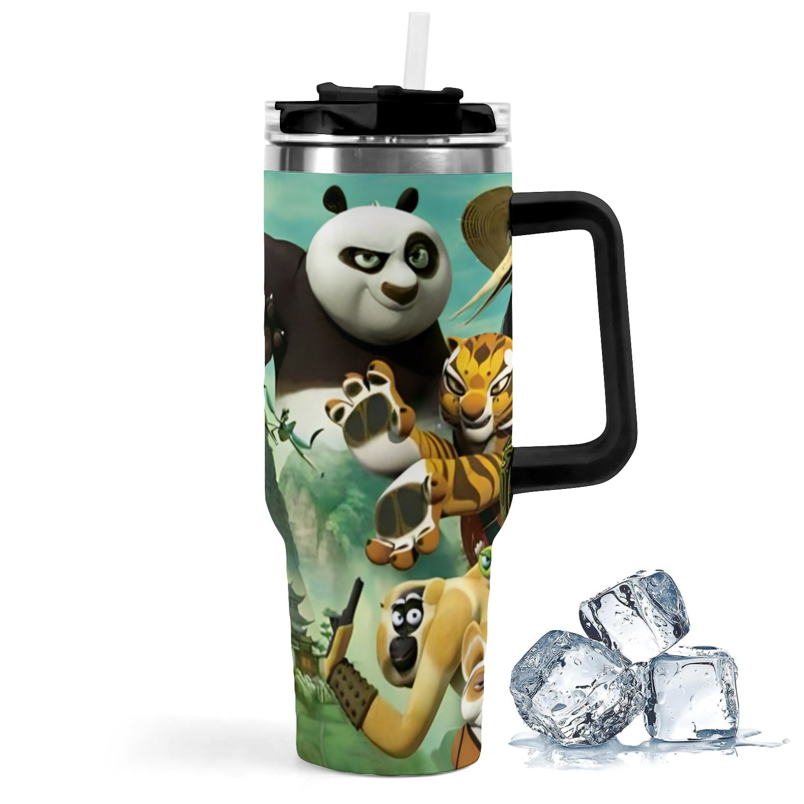 Kung Fu Panda car cup has an iconic print, is durable with insulation ...