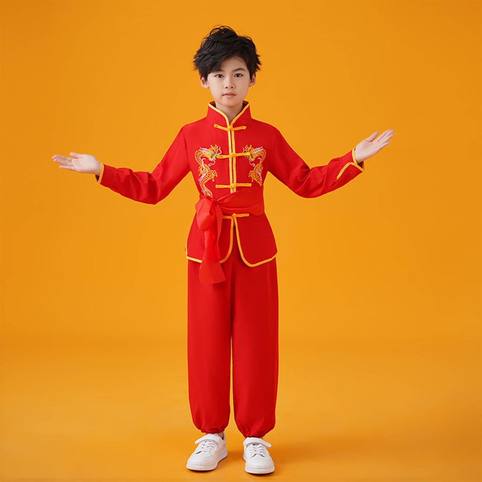 Kung Fu Uniform for Boys Girls Kids Traditional Chinese Tai Chi Wing ...