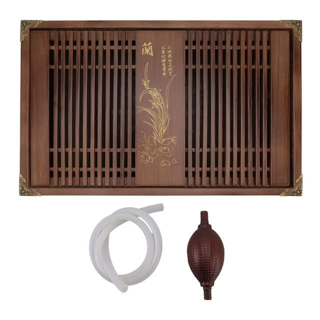 Kungfu Tea Tray Chinese Gongfu Tea Tray Drainage Water Storage Wood Tea ...
