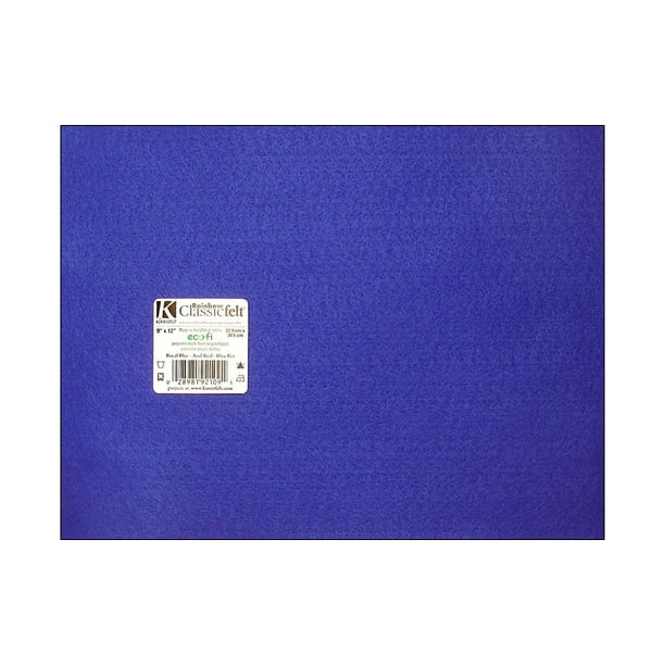 Kunin 9" x 12" Royal Blue Felt Sheet, 24 Count - Walmart.com