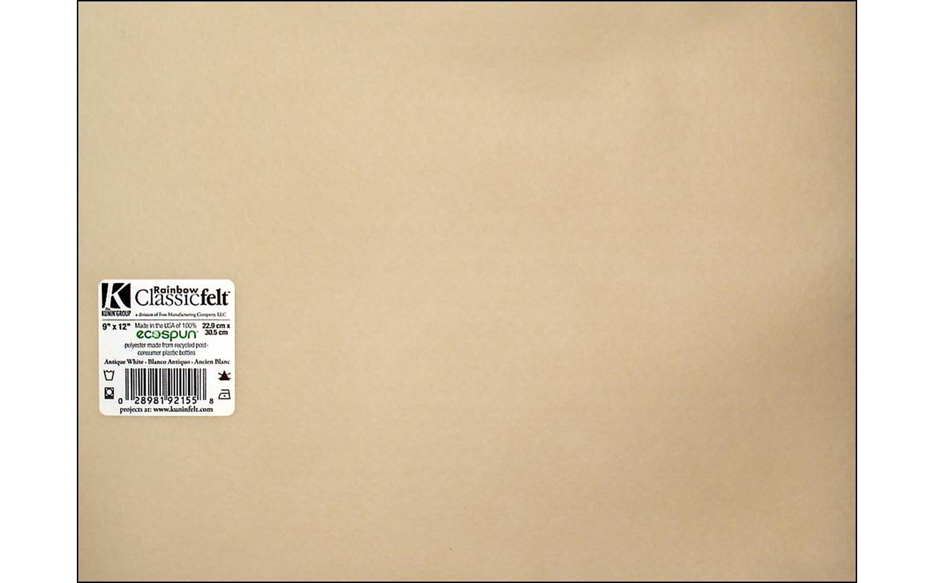 Kunin Classic Felt 9x12" Piece Antique White (pack of 24) - Walmart.com