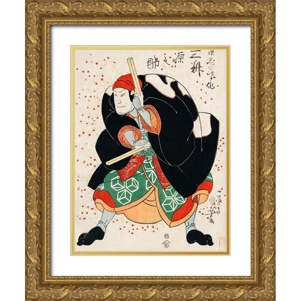 Kuniyoshi, Utagawa 25x32 Gold Ornate Wood Framed with Double Matting ...