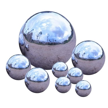 Silver Garden Balls Levemolo 15cm Stainless Steel Gazing Ball - Purple ...