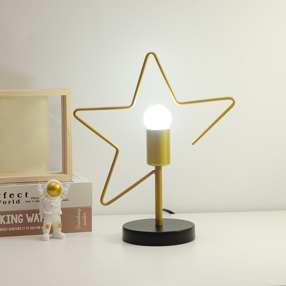 Kunjoulam Small Star Metal Night Light, Bedside Table Lamp, 11.81 inch ...