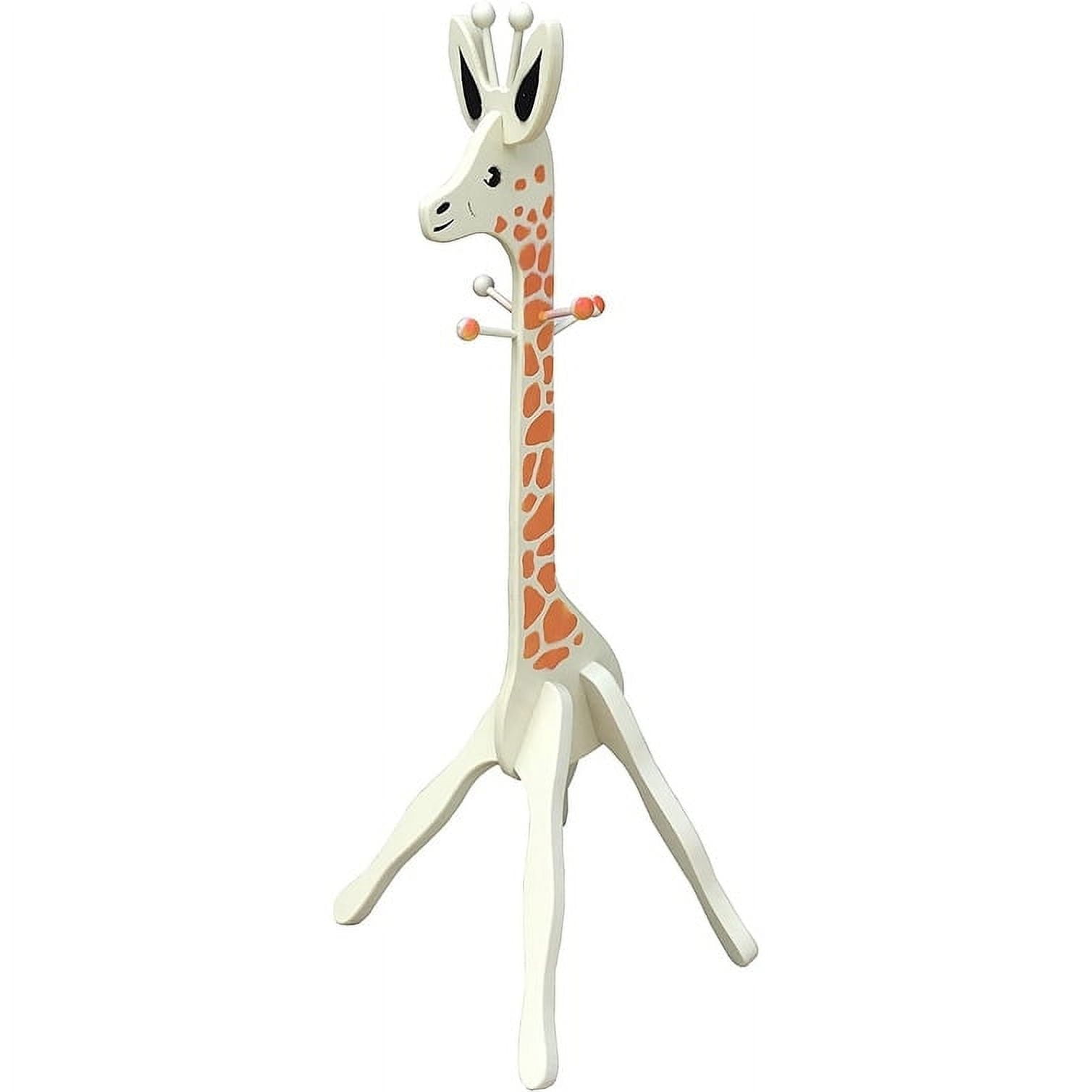 Kunkle Holdings LLC Giraffe Clothes Tree White with Orange Spots ...