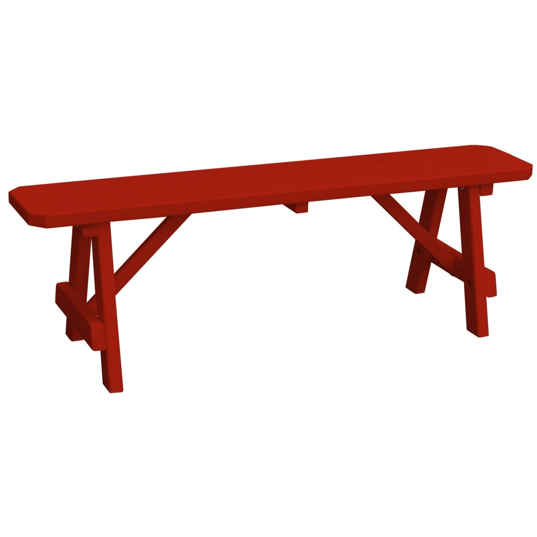 Kunkle Holdings, LLC Pine 5' Traditional Bench Tractor Red - Walmart.com