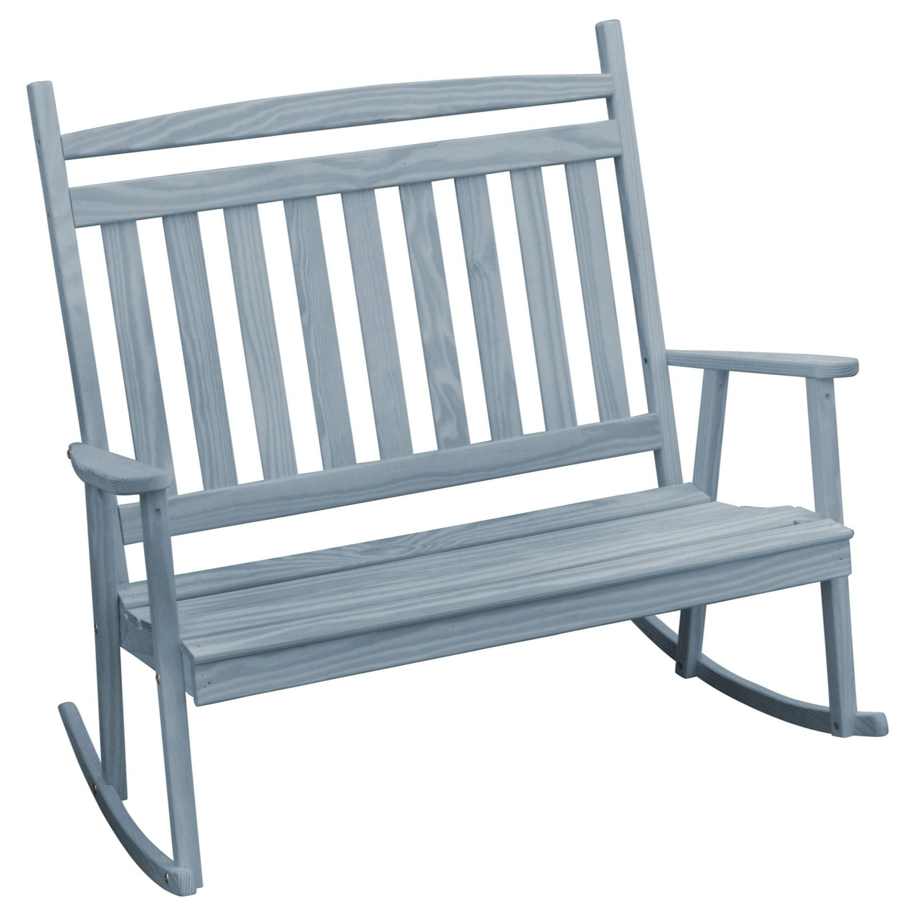 Kunkle Holdings, LLC Pine Double Classic Porch Rocker Gray Stain ...