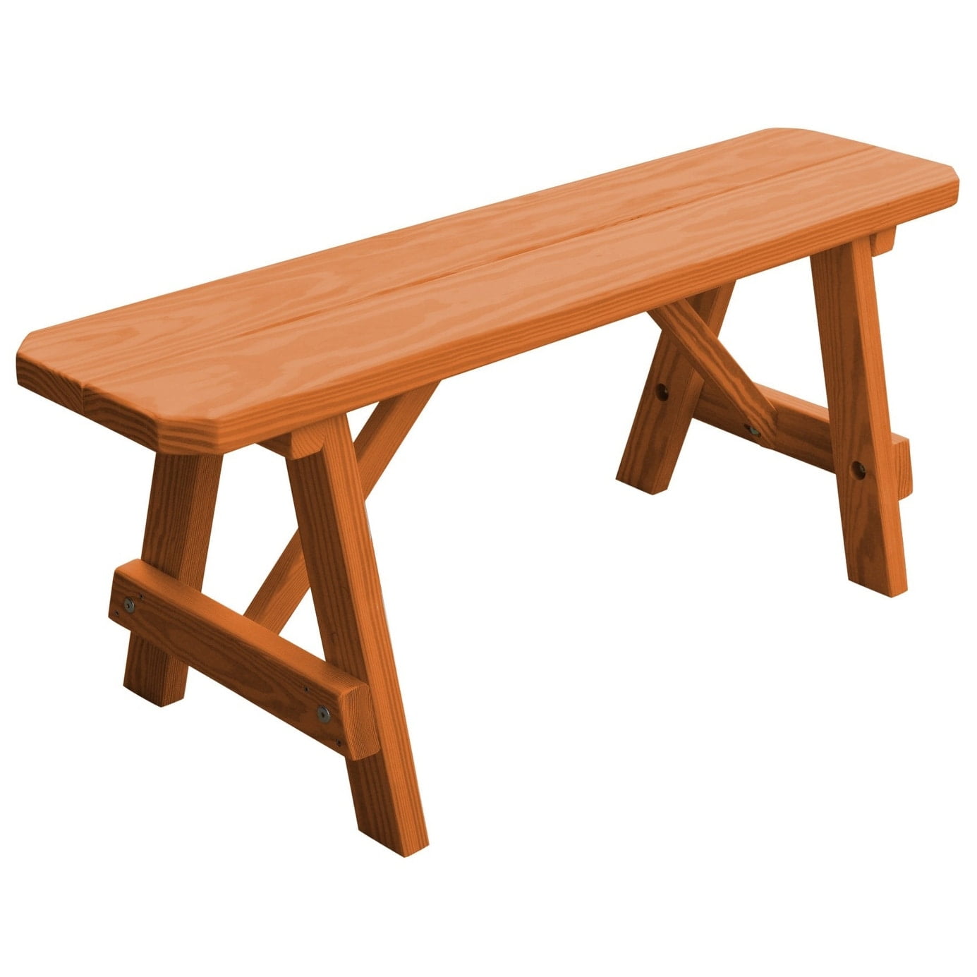 Kunkle Holdings, LLC Pressure Treated Pine 4' Traditional Bench Cedar ...