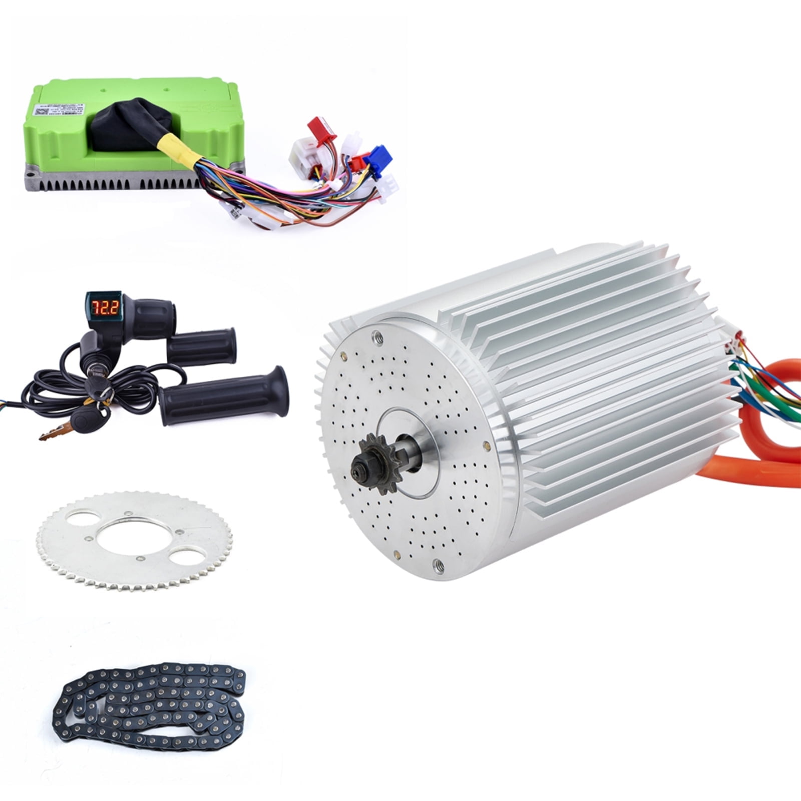 Kunray Electric DC Motor 48V 2000W Motor Kit with Temp Sensor, 45A-50A ...